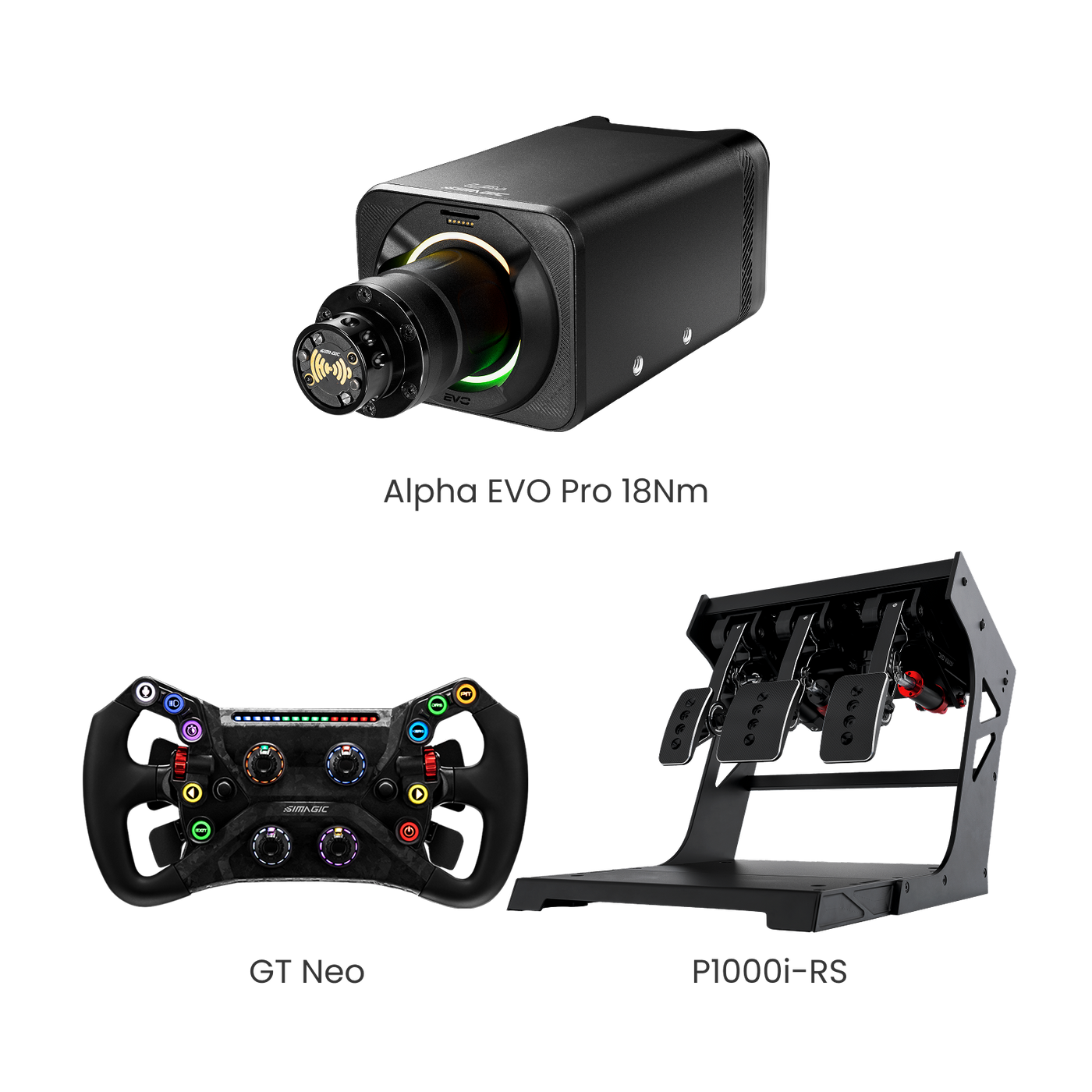 Simagic – Alpha EVO Pro 18nm Wheel Base (BUNDLE & SAVE) — Simshop